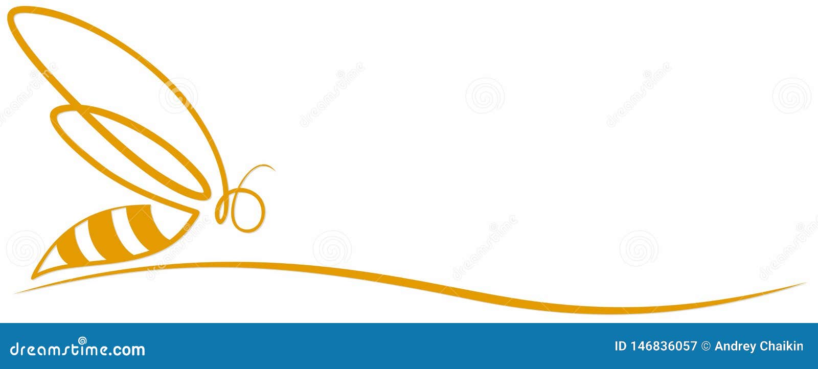 Symbol of flying bee. stock vector. Illustration of flight - 146836057