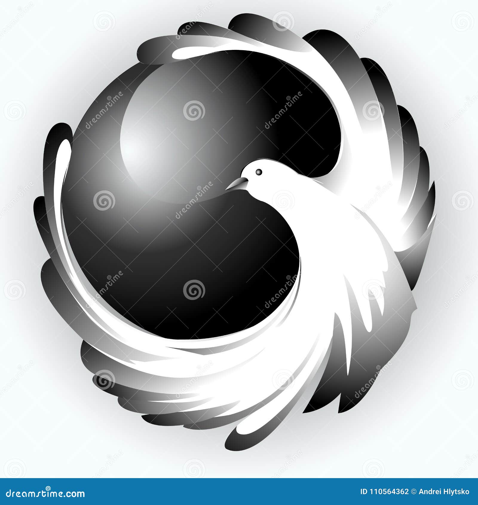 The symbol of flying birds stock illustration. Illustration of peace ...