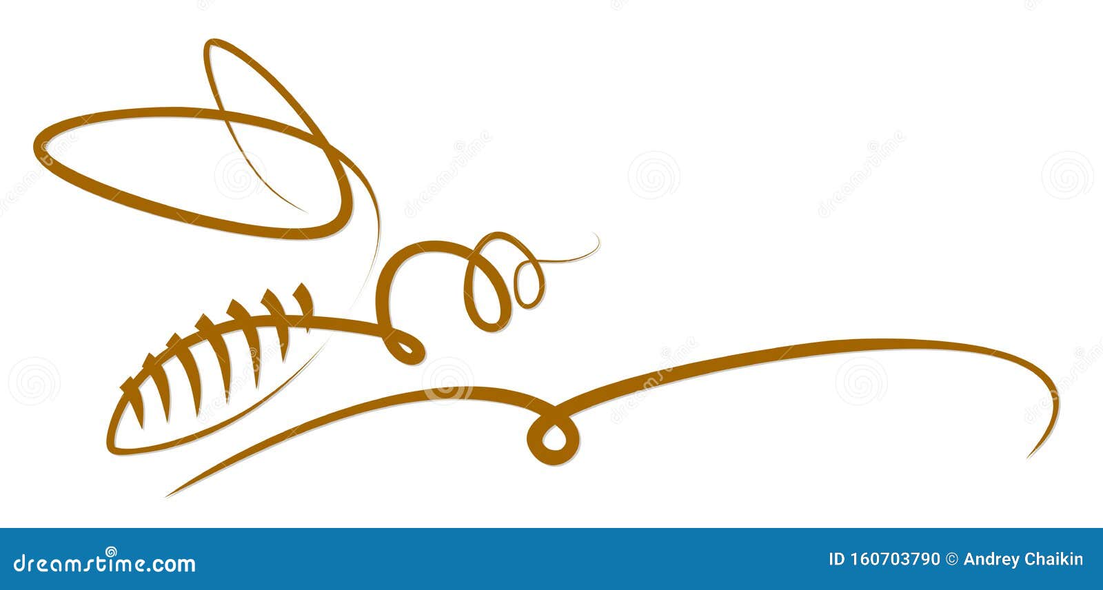 Symbol of flying wasp. stock vector. Illustration of flight - 160703790