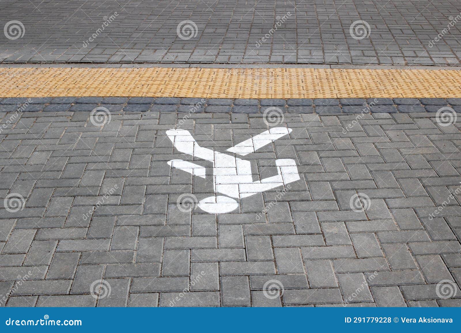 Symbol of the Footpath on the Sidewalk Stock Photo - Image of icon ...