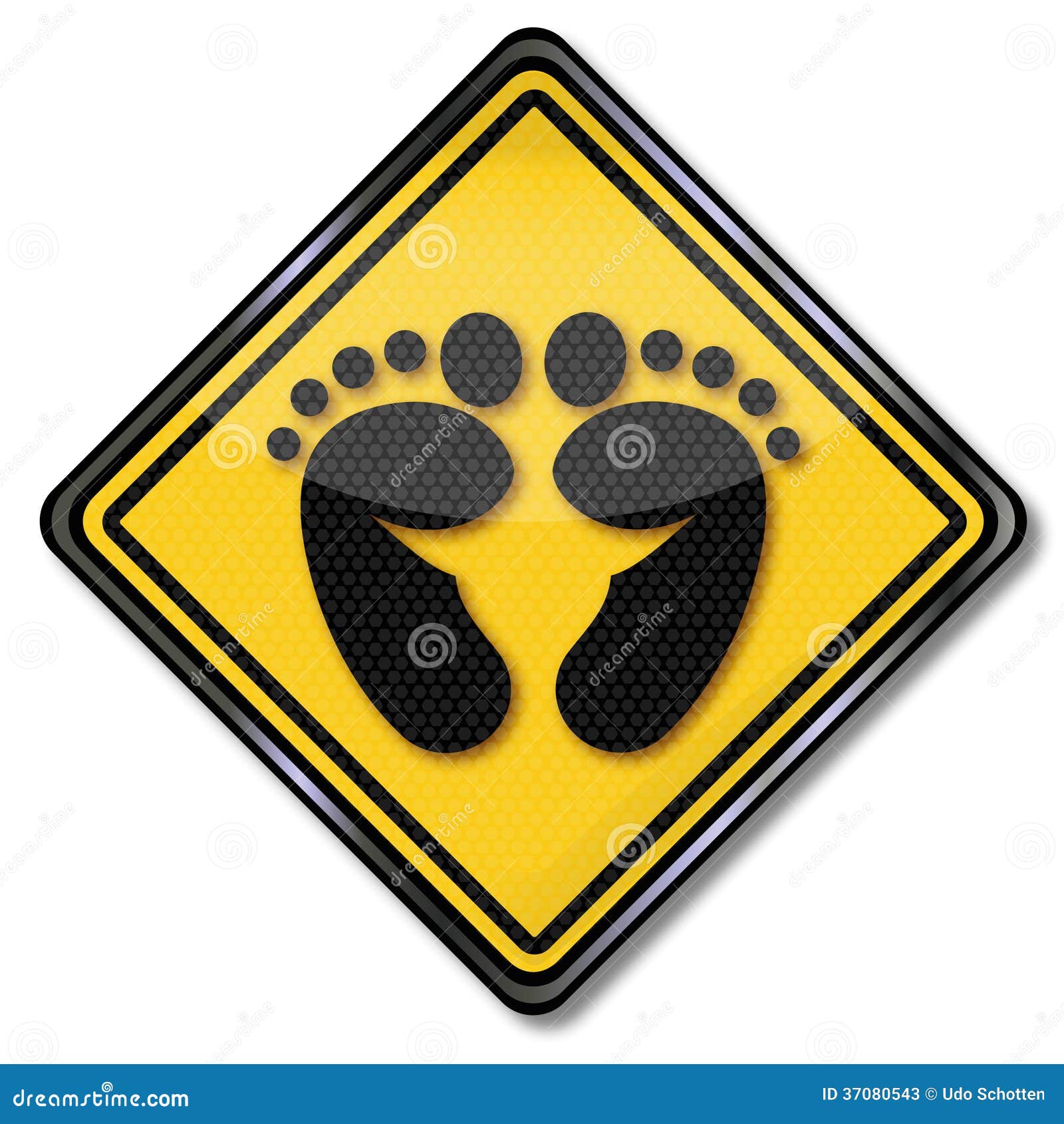 Symbol with footprint stock vector. Illustration of shield - 37080543