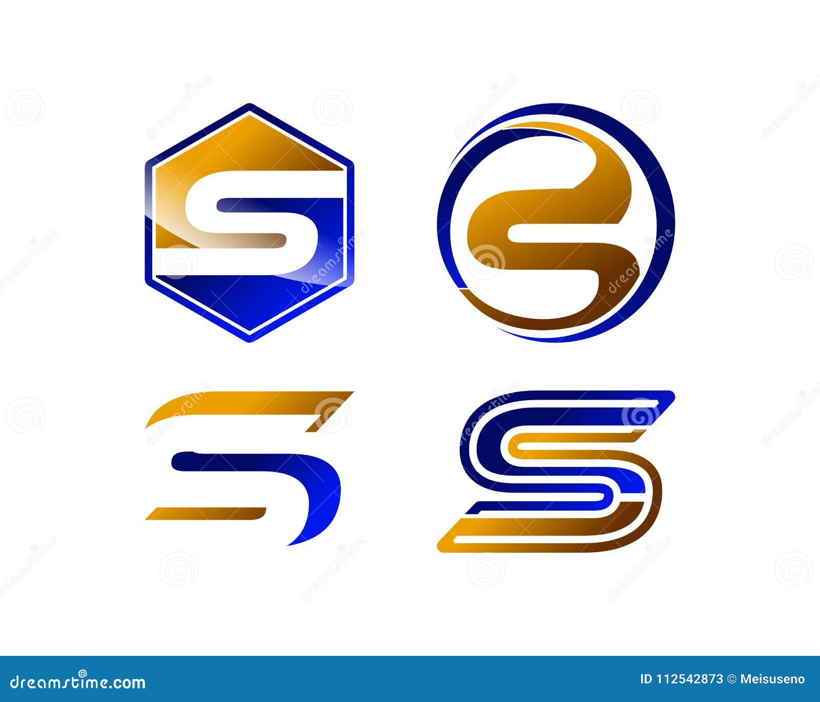 S Letter Logo Template Collection Stock Vector - Illustration of type ...