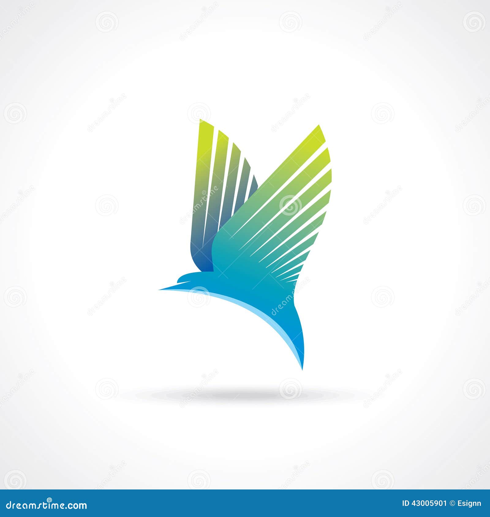 Symbol of Freedom with a Bird Stock Vector - Illustration of aqua ...