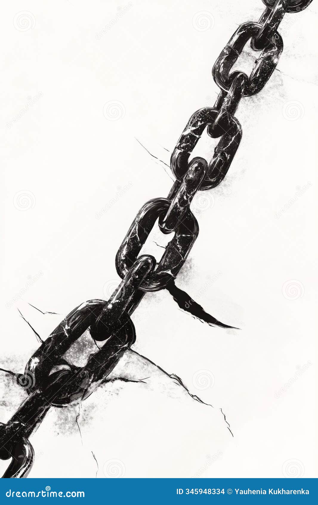 Symbol of Freedom: Broken Chain Stock Illustration - Illustration of ...