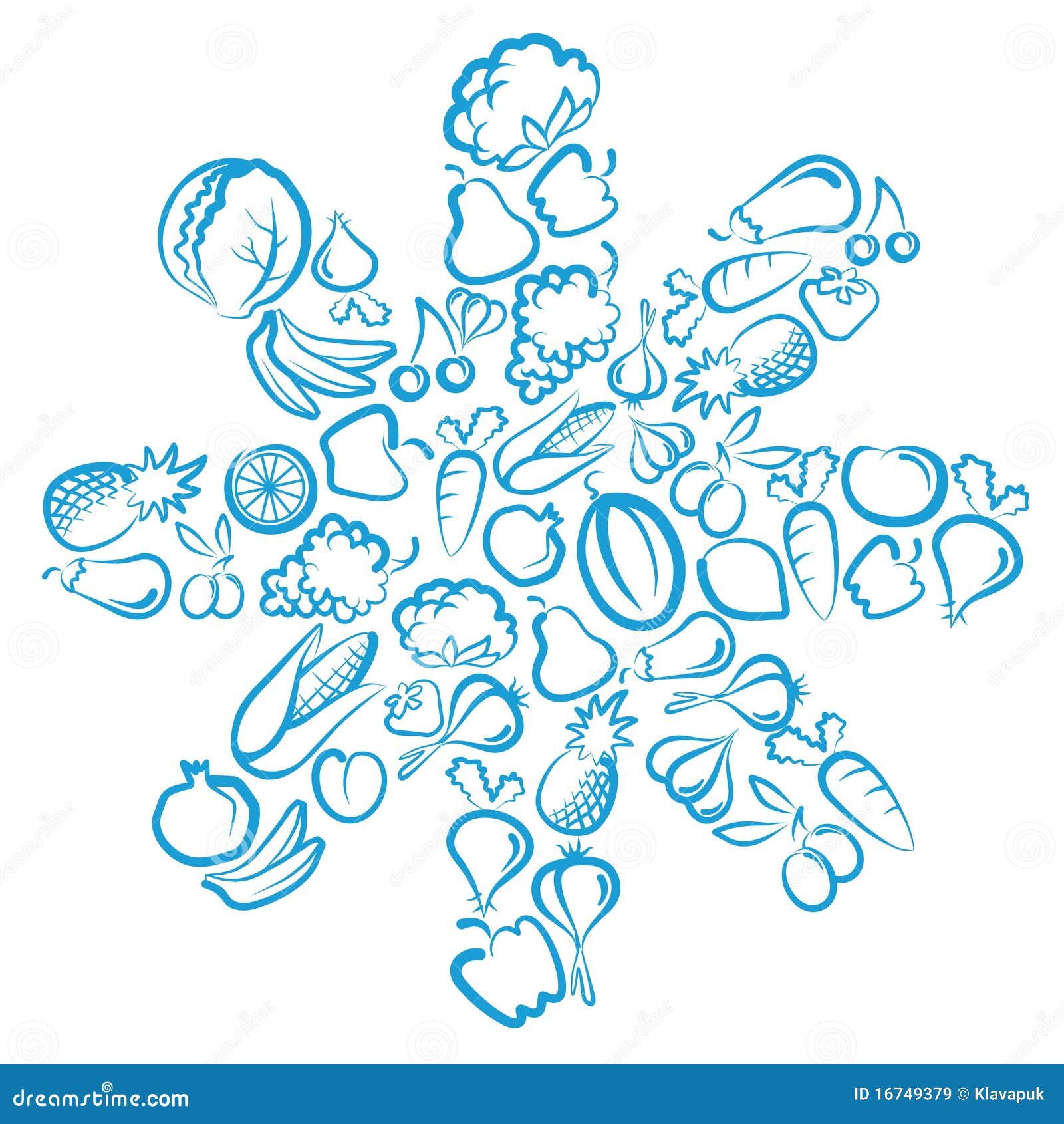 Symbol of the frozen foods stock vector. Illustration of ingredient ...