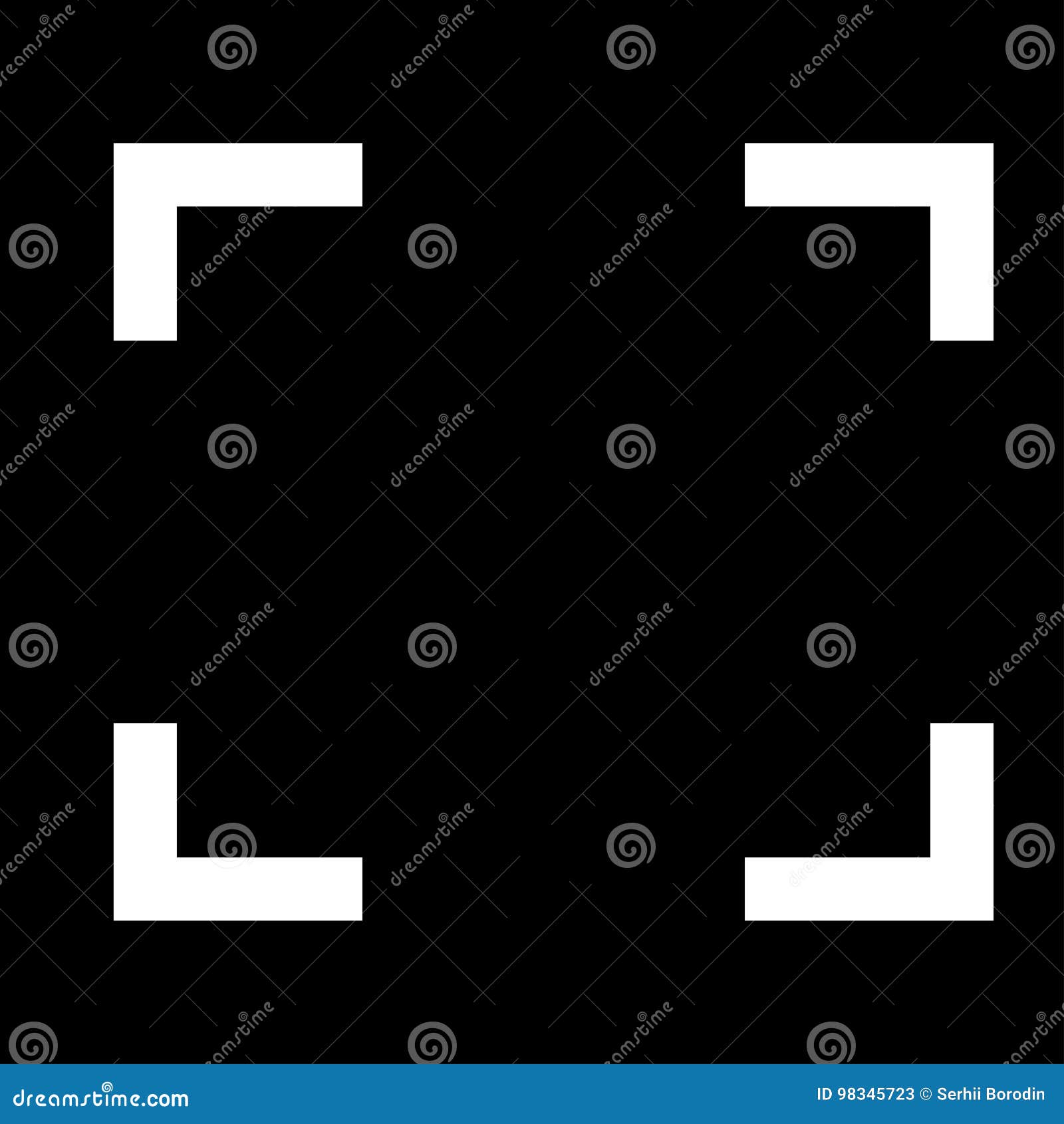 Symbol Full Screen White Color Icon . Stock Vector - Illustration of ...