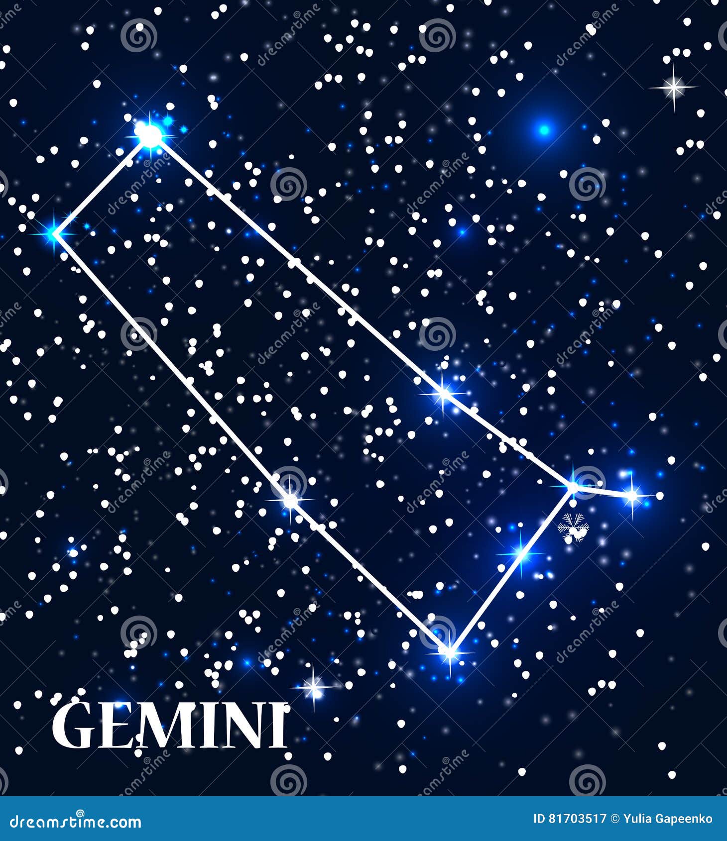 Symbol Gemini Zodiac Sign. Vector Illustration Stock Vector ...