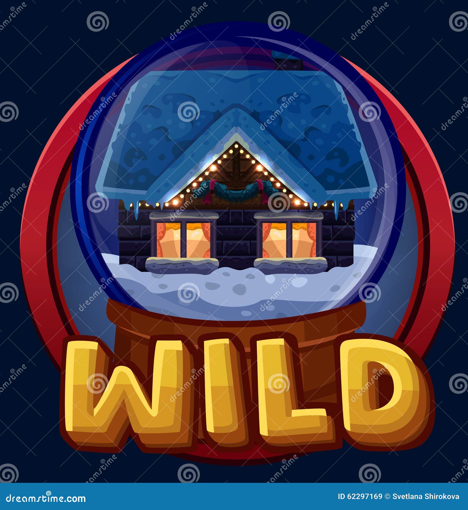 Symbol glass ball wild stock vector. Illustration of ball - 62297169