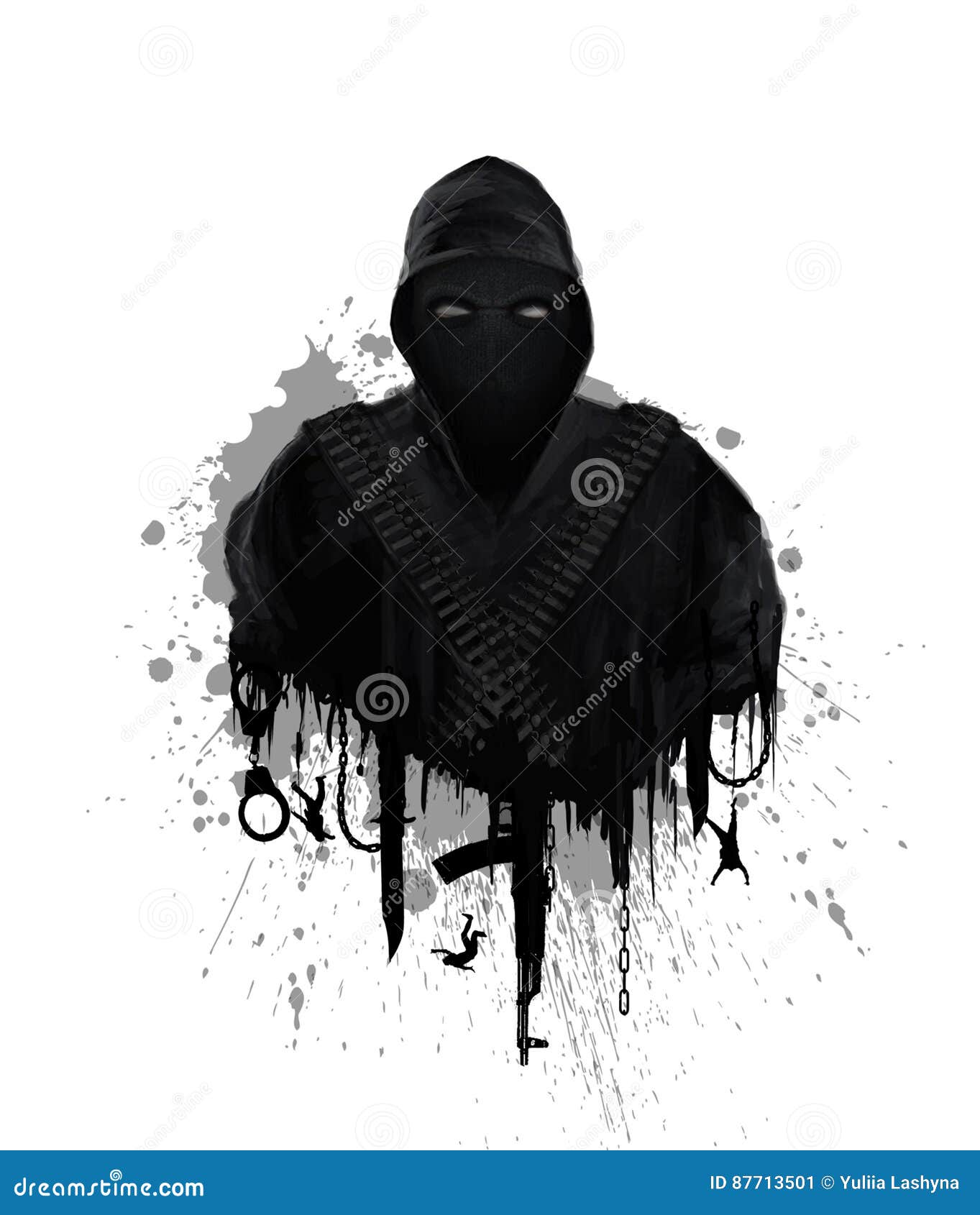 Symbol of global terrorism stock illustration. Illustration of crime ...