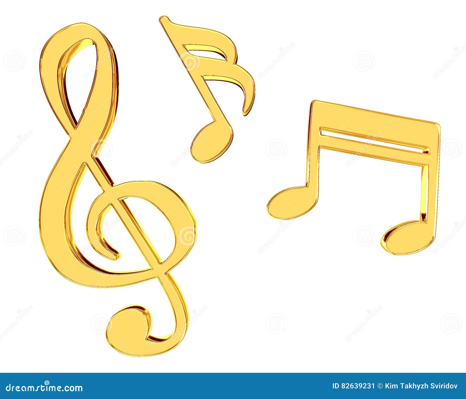 Symbol Gold Notes on a White Background Stock Illustration ...