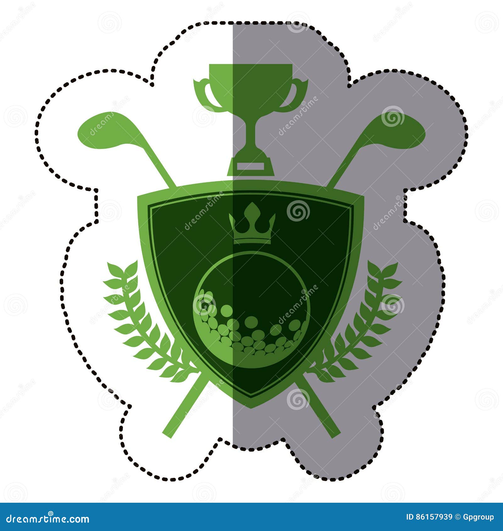Symbol golf emblem icon stock illustration. Illustration of club - 86157939
