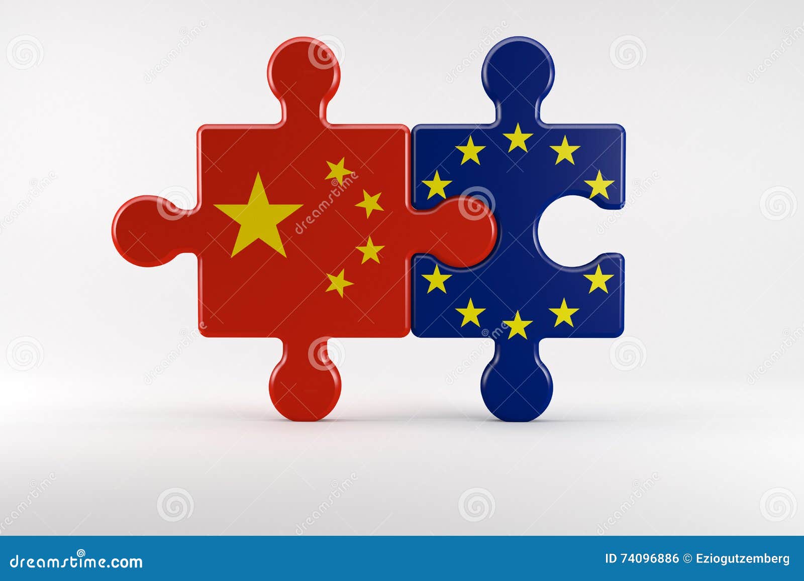 Symbol of Good Relations between China and the EU Stock Illustration ...