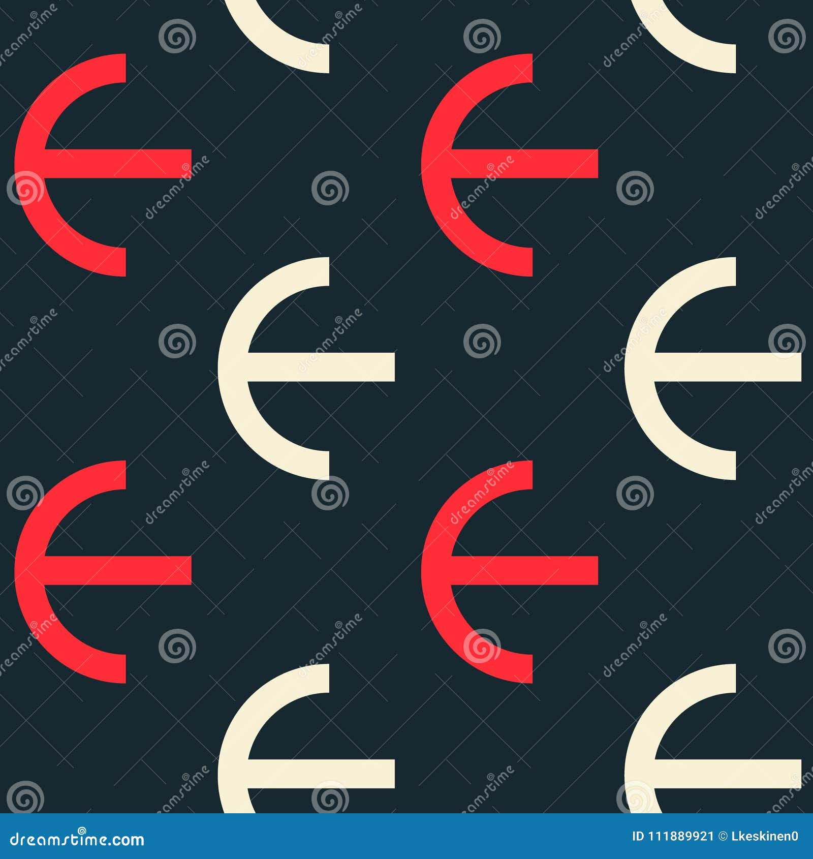 Symbol Grid Seamless Pattern Stock Vector - Illustration of seamless ...