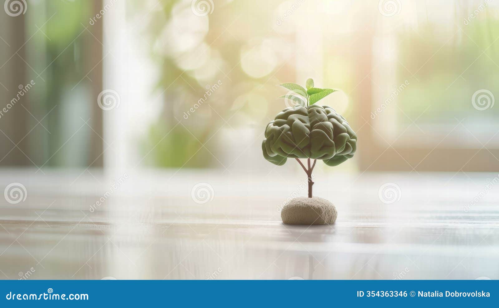 Symbol of Growth Mindset with a Light Bulb and Organic Elements for ...