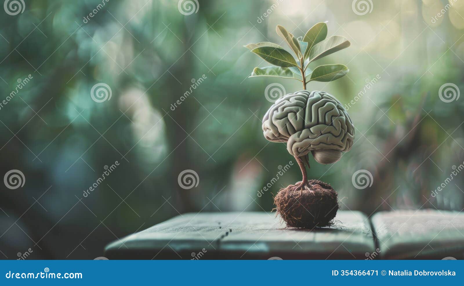 Symbol of Growth Mindset with a Light Bulb and Organic Elements for ...