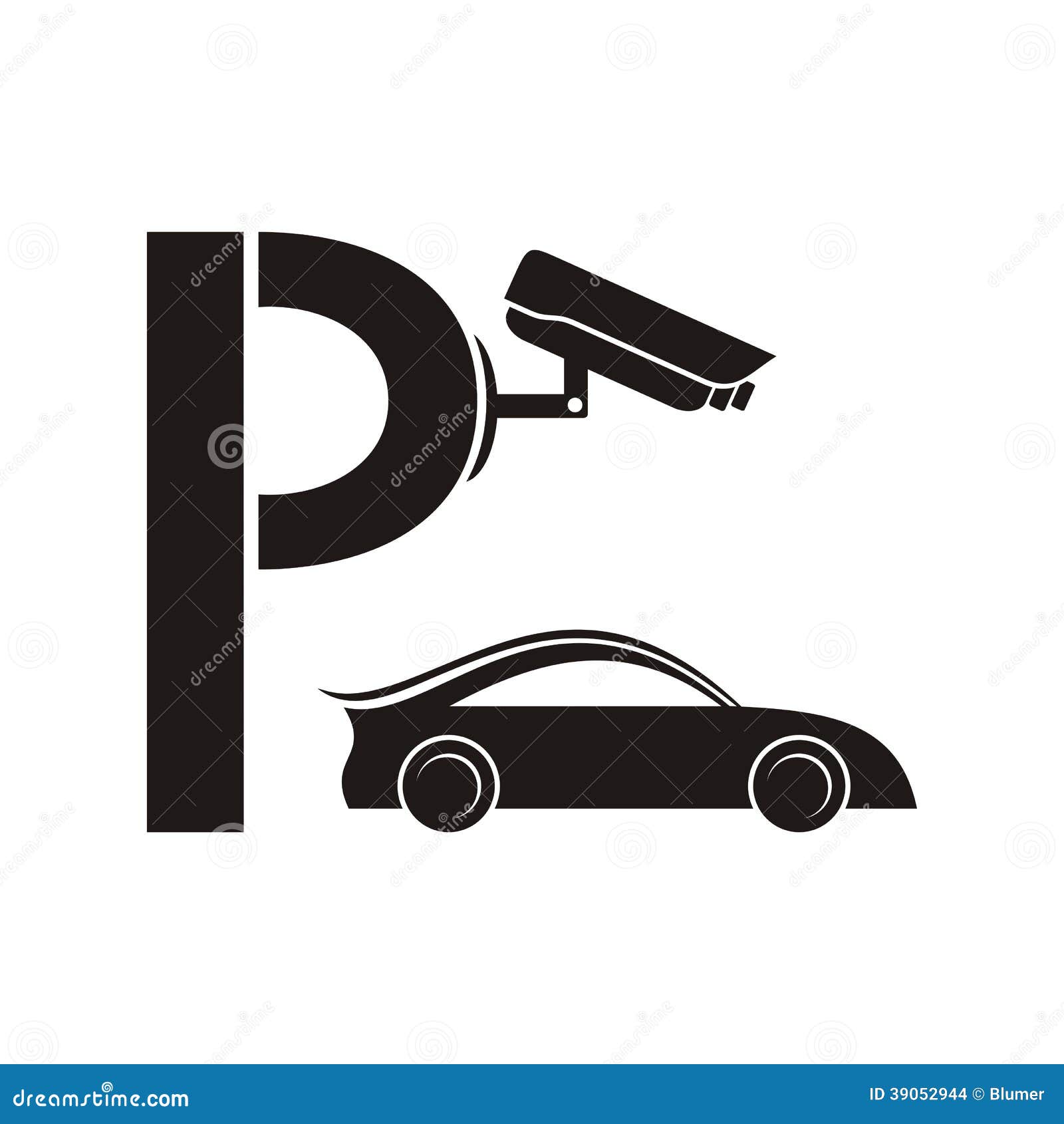Symbol Of Guarded Parking Vector Illustration | CartoonDealer.com #39052944