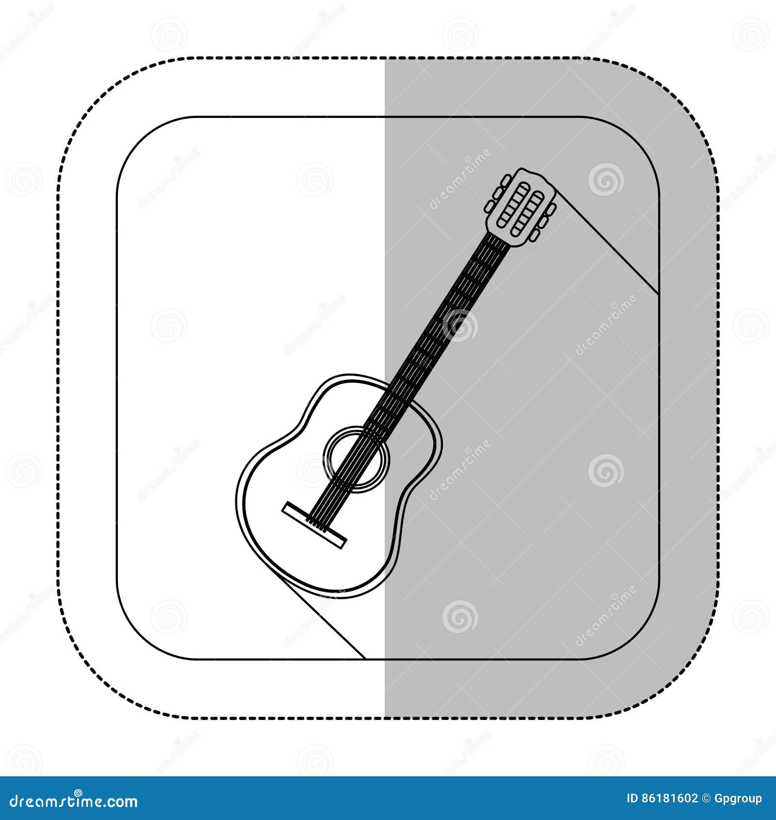 Symbol guitar icon design stock illustration. Illustration of acoustic ...