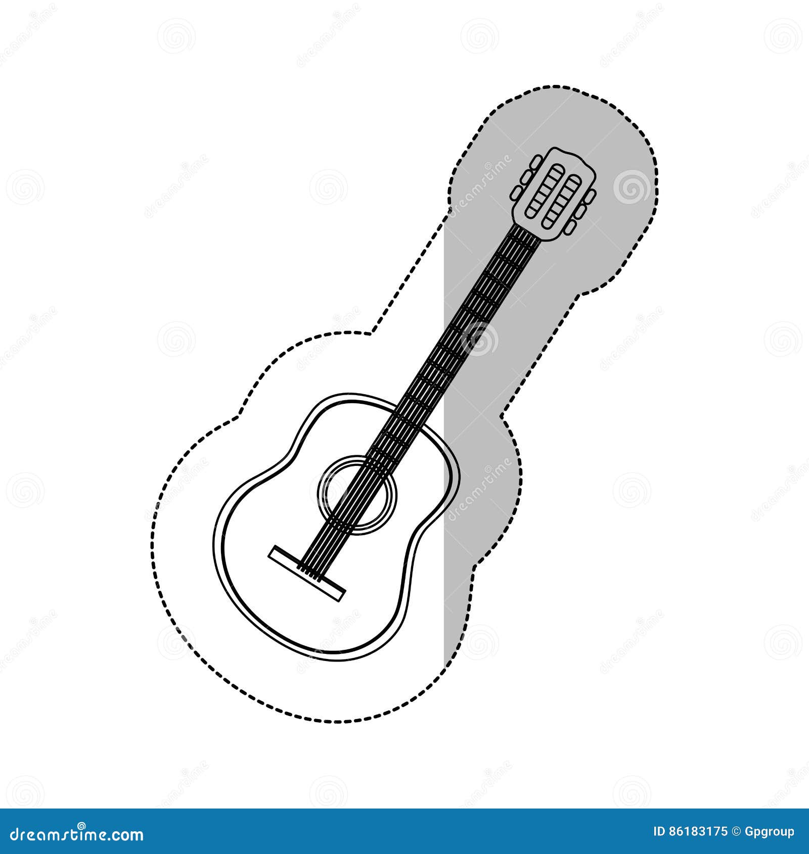 Symbol guitar icon design stock illustration. Illustration of black ...