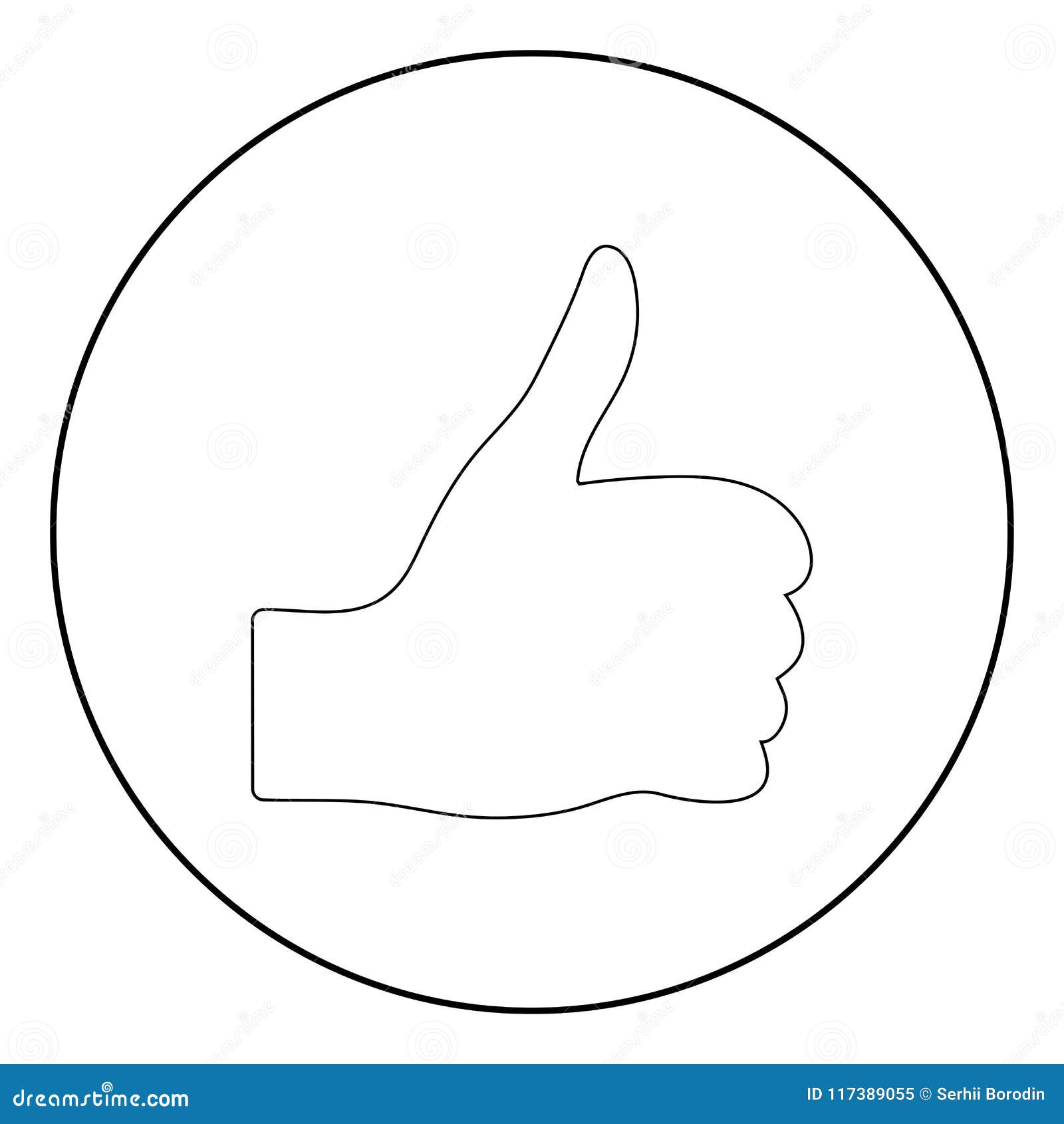 Symbol Gut Die Schwarze Farbikone Im Kreis Oder Das Rund Vektor ...