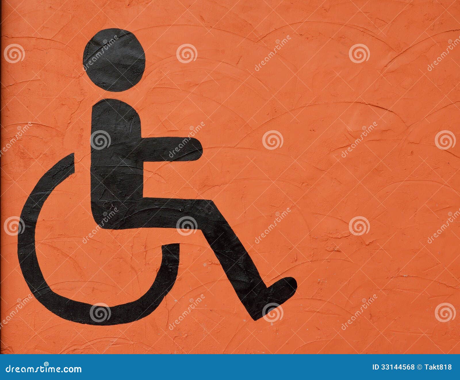 The Symbol Handicapped on Wall Stock Photo - Image of transportation ...