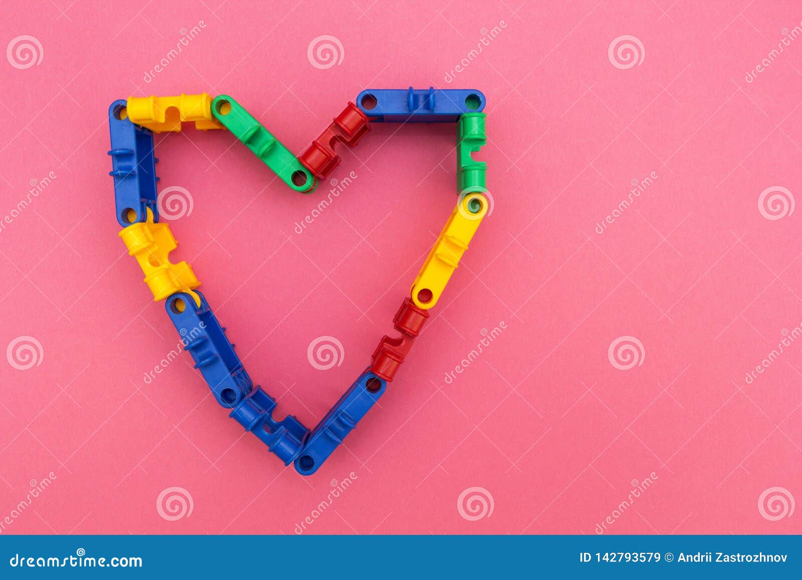 Symbol of Heart from the Designer on Pink Background Stock Image ...