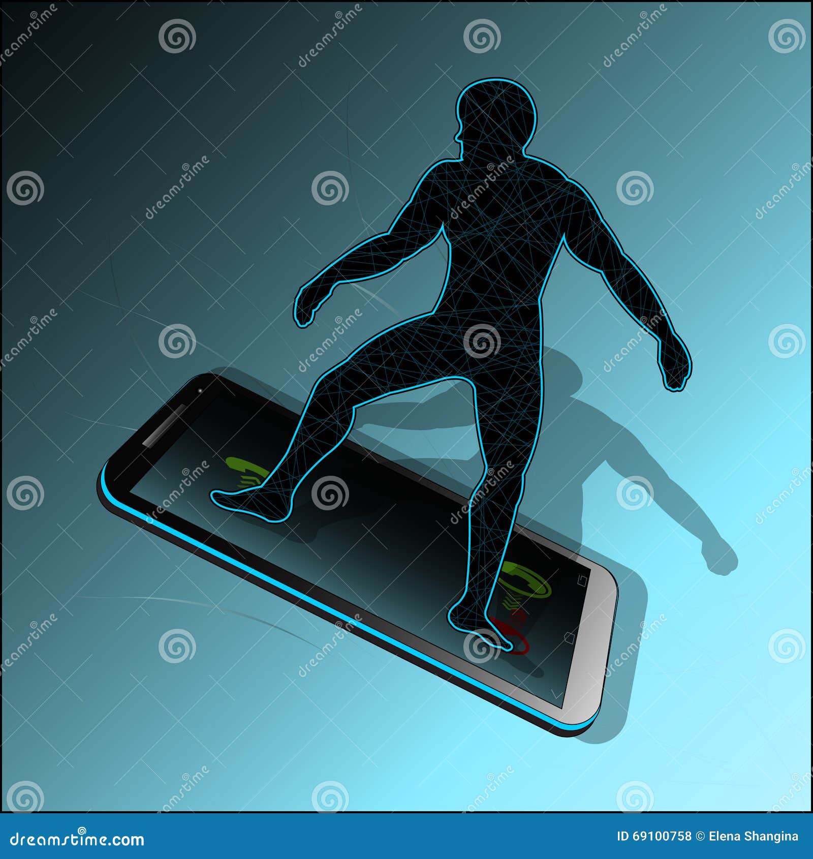 Symbol of High-speed, Mobile Communication between People. Stock Vector ...