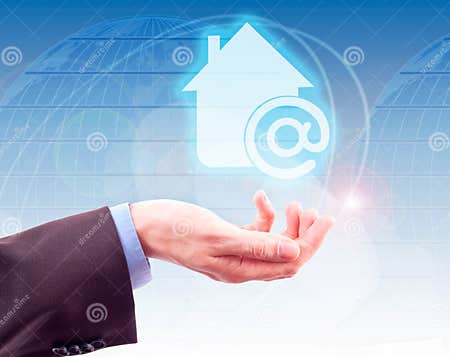 Symbol Home Internet stock photo. Image of concept, house - 18235630