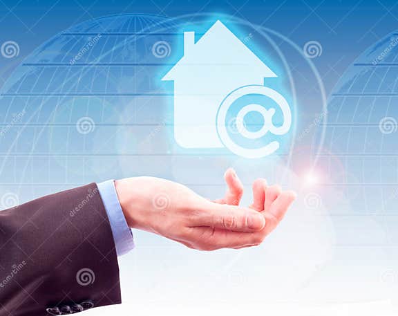 Symbol Home Internet stock photo. Image of concept, house - 18235630