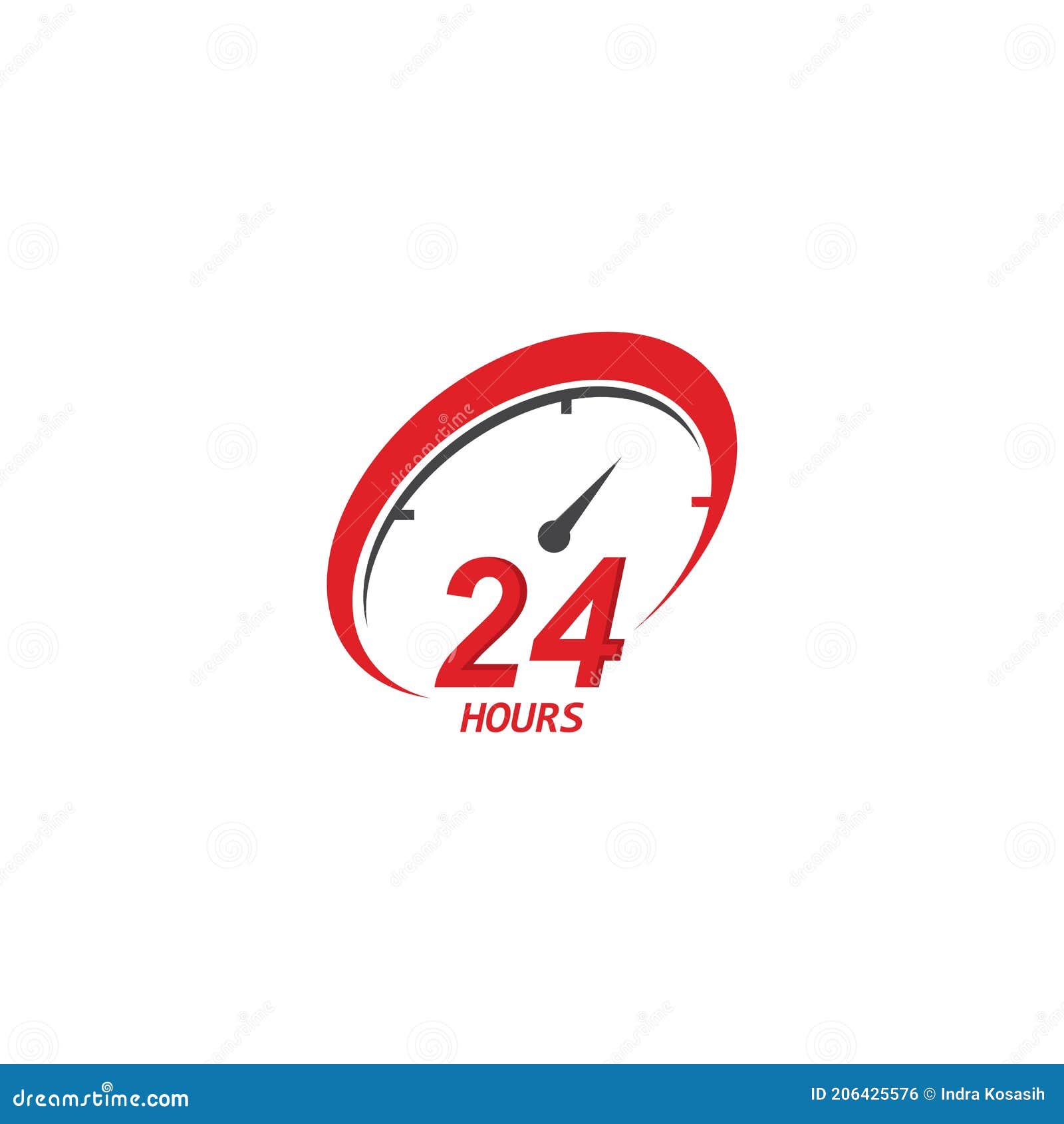 Symbol of 24 Hours Logo Vector Icon Illustration Stock Vector ...