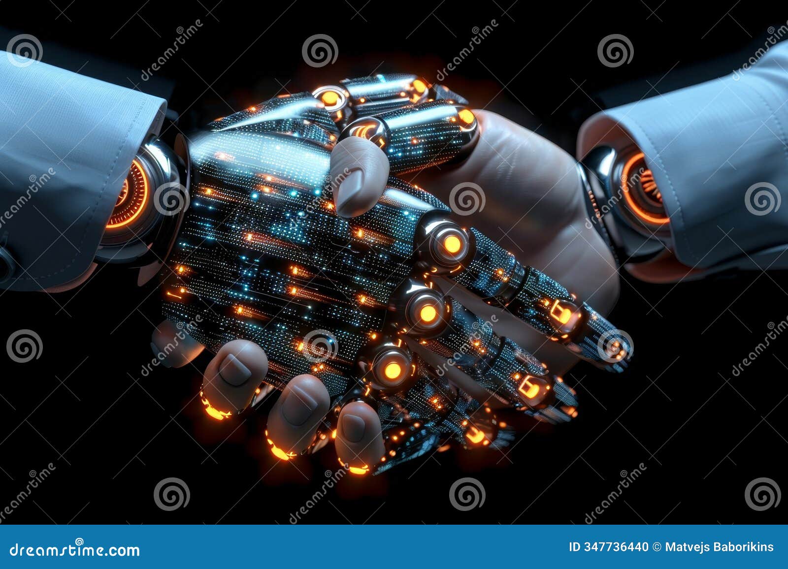 Symbol of Human Robot Collaboration a Handshake between Human and ...