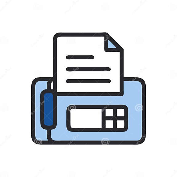 Symbol Icon for Fax Communication Stock Vector - Illustration of ...