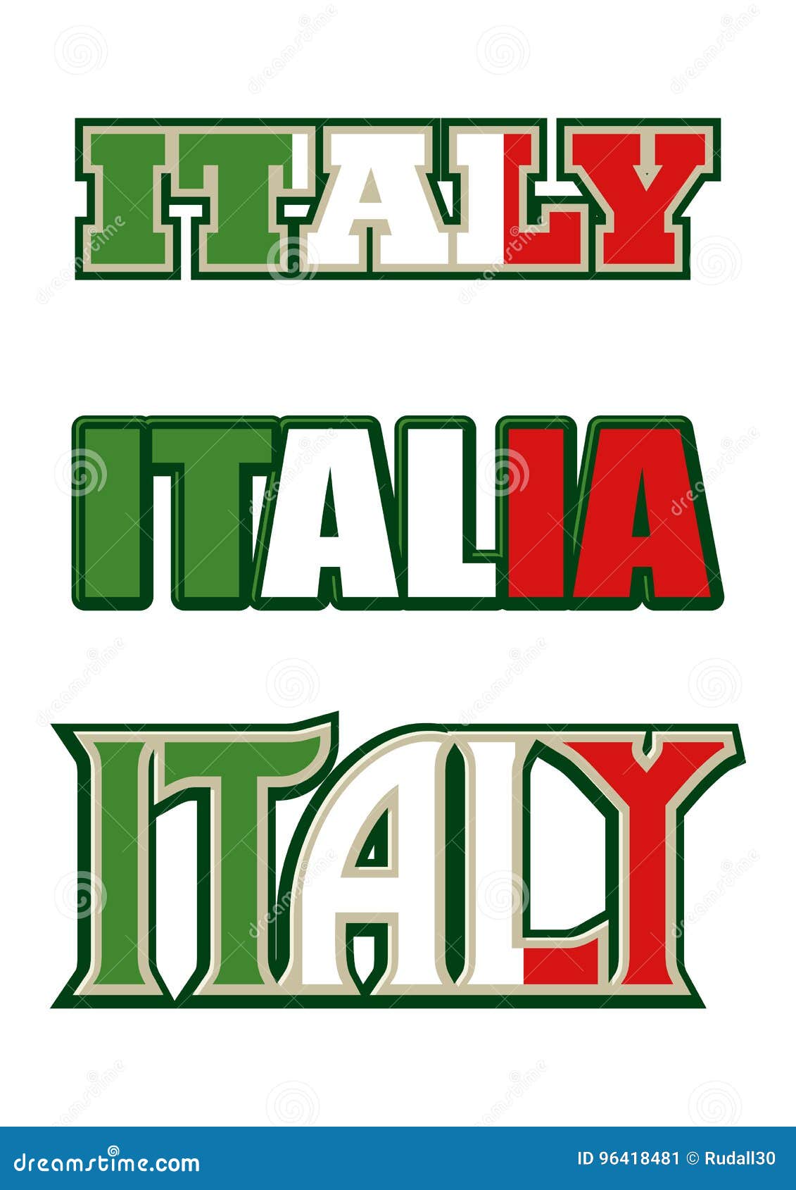 Symbol and icon of Italy stock vector. Illustration of logo - 96418481