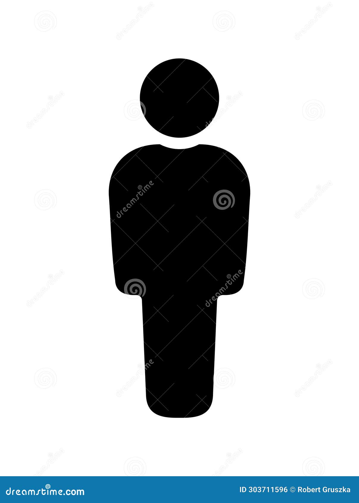 Symbol, icon of man stock vector. Illustration of silhouette - 303711596
