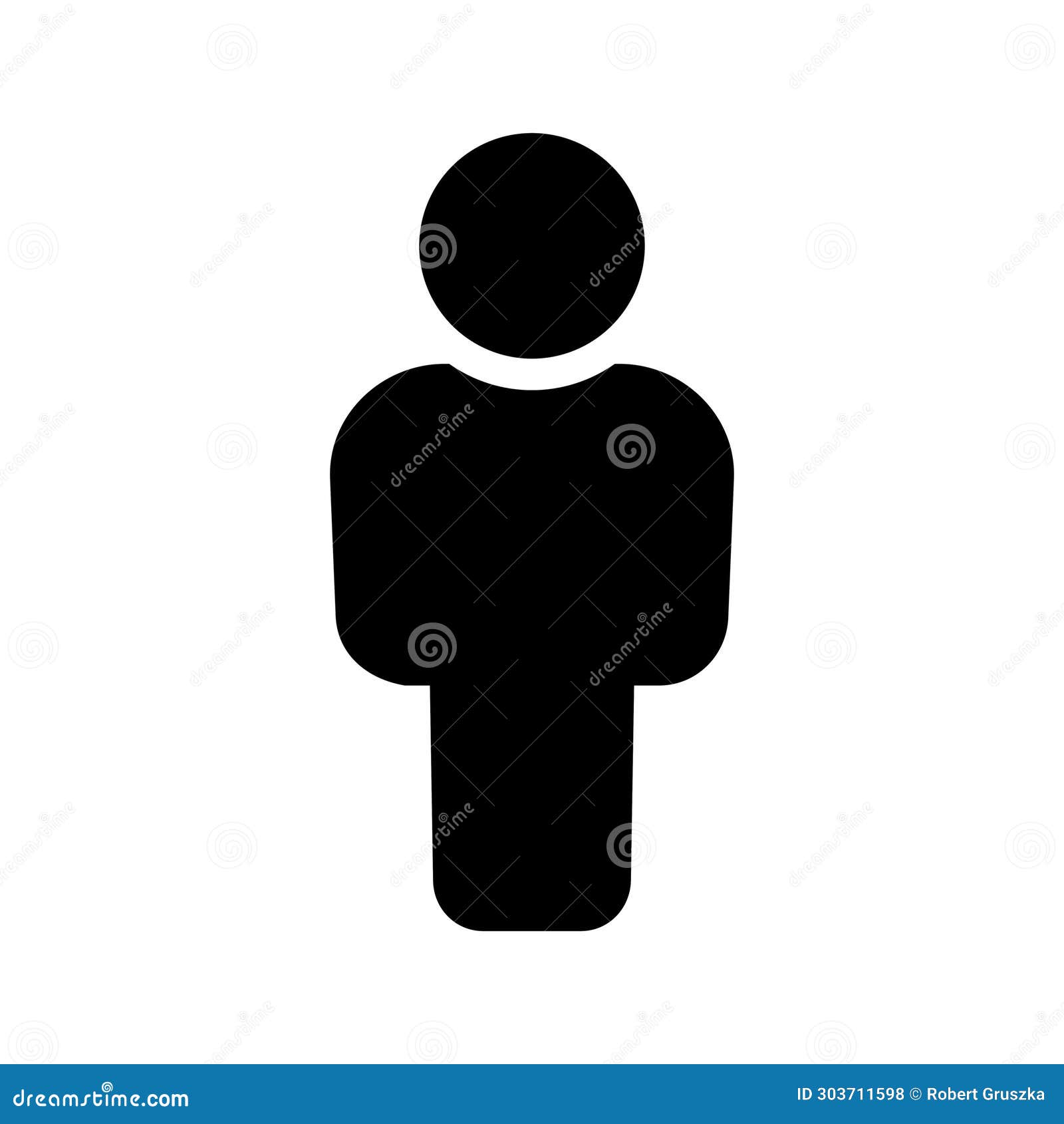 Symbol, icon of man stock illustration. Illustration of vector - 303711598