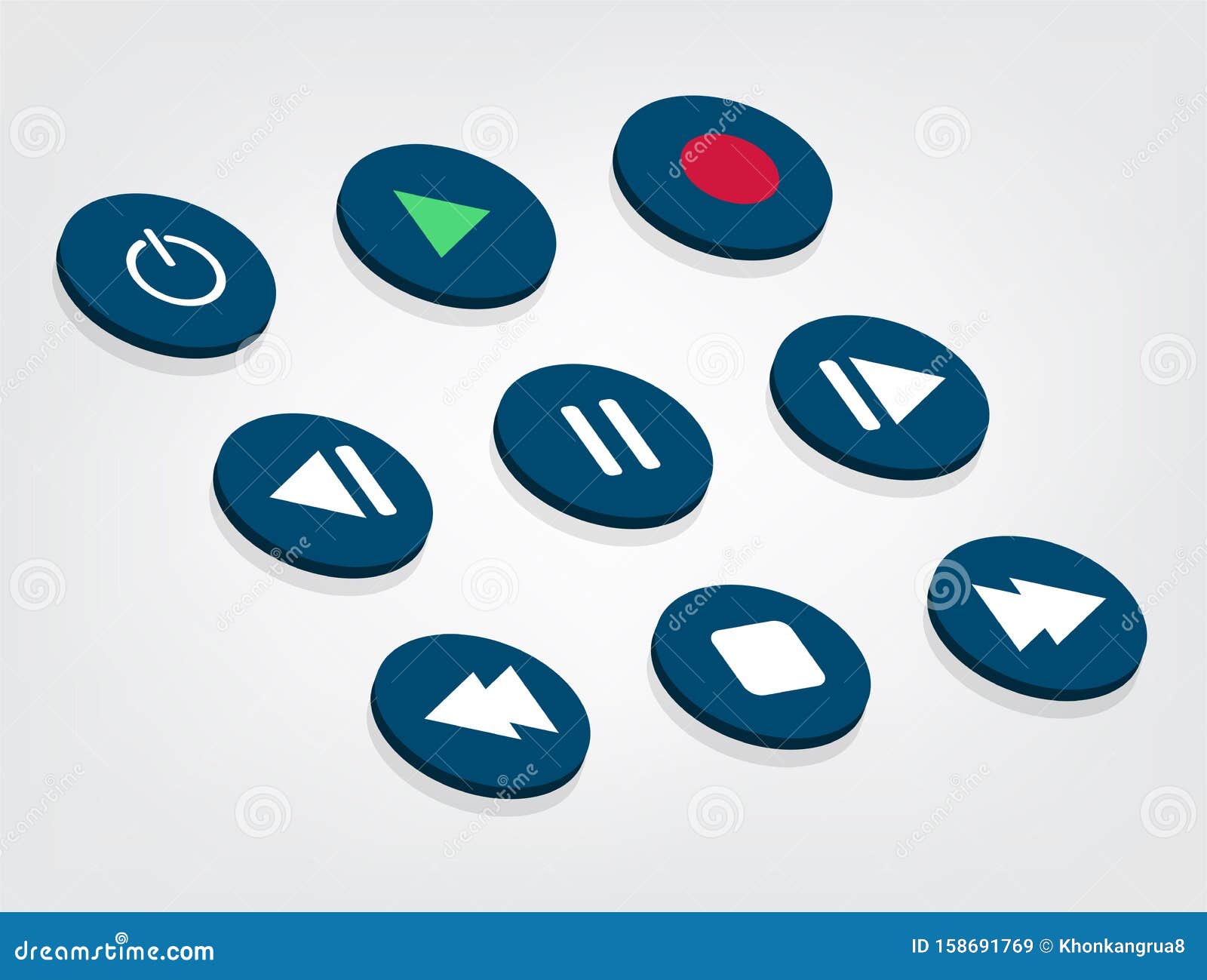 Symbol Icon Set Media Player Control White Round Buttons. Vector ... Symbol Icon Set Media Player Control White Round Buttons. Vector ...