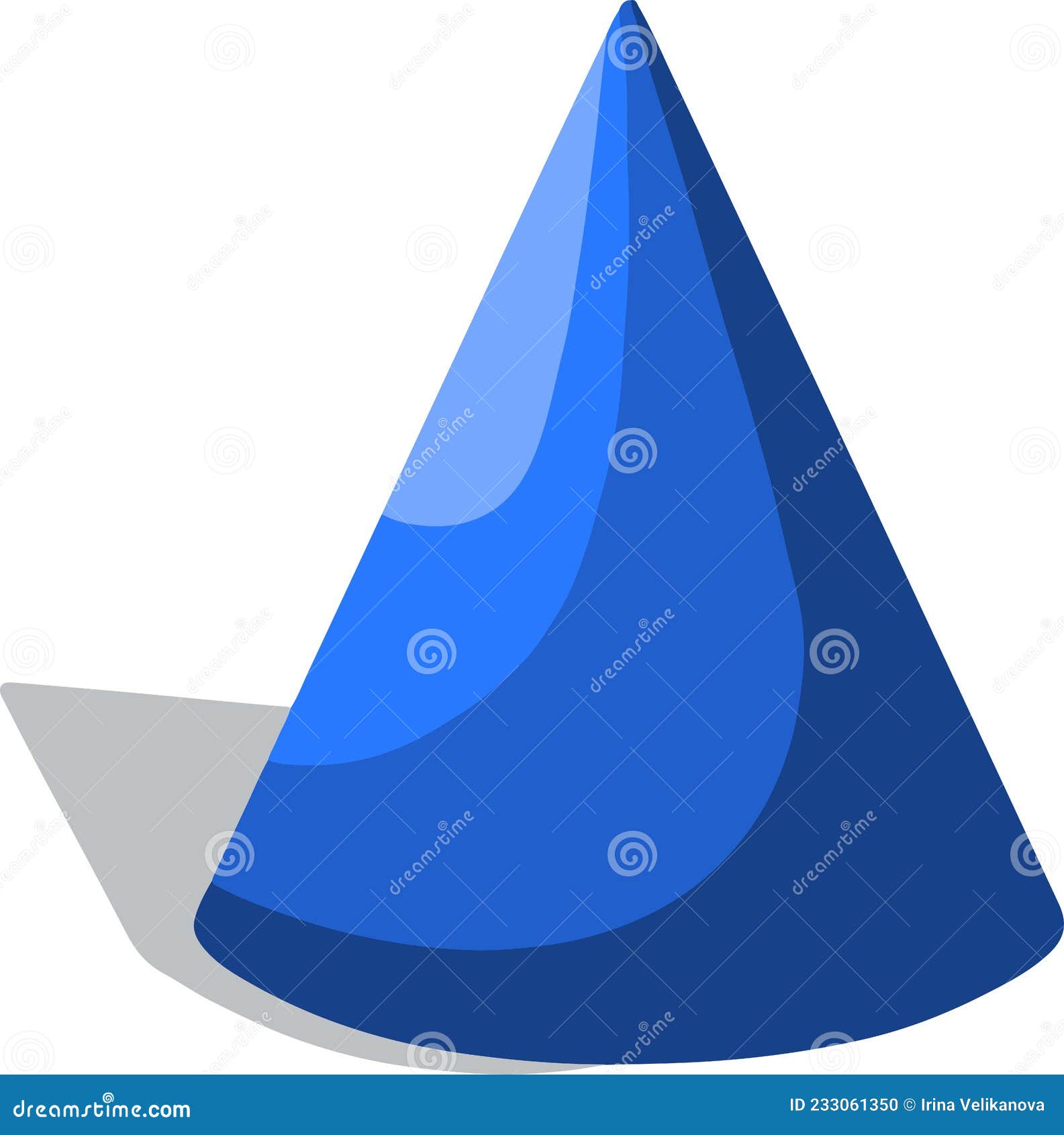 Symbol Icon Vector Cone Volumetric Faces Geometry Stock Vector ...