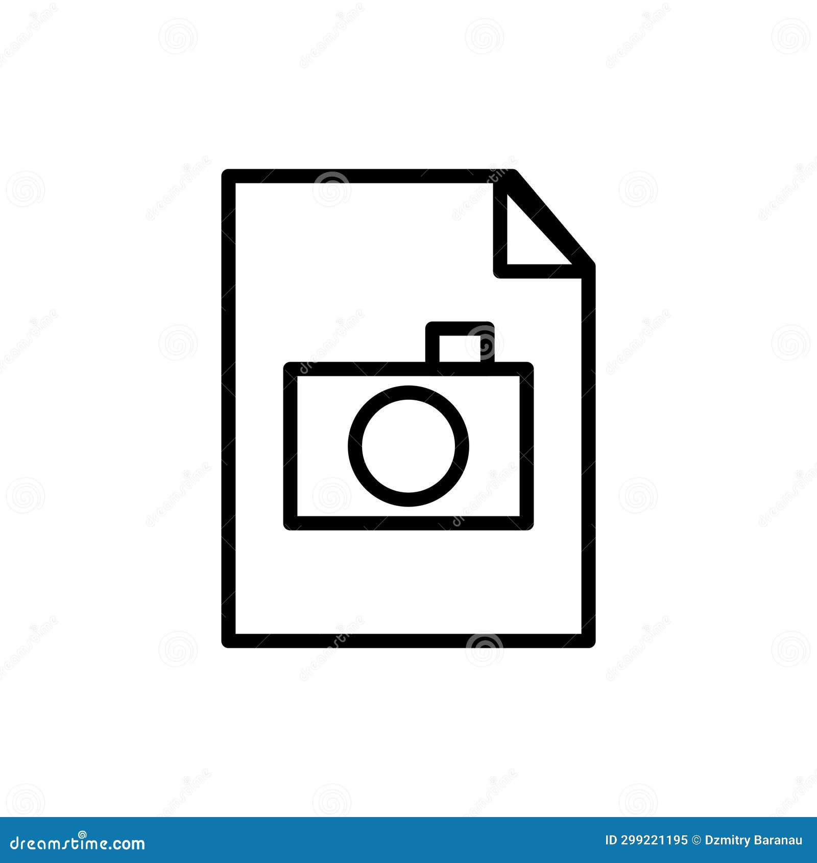 Symbol Icon Vector Isolated Design. Camera on Paper Technology and ...