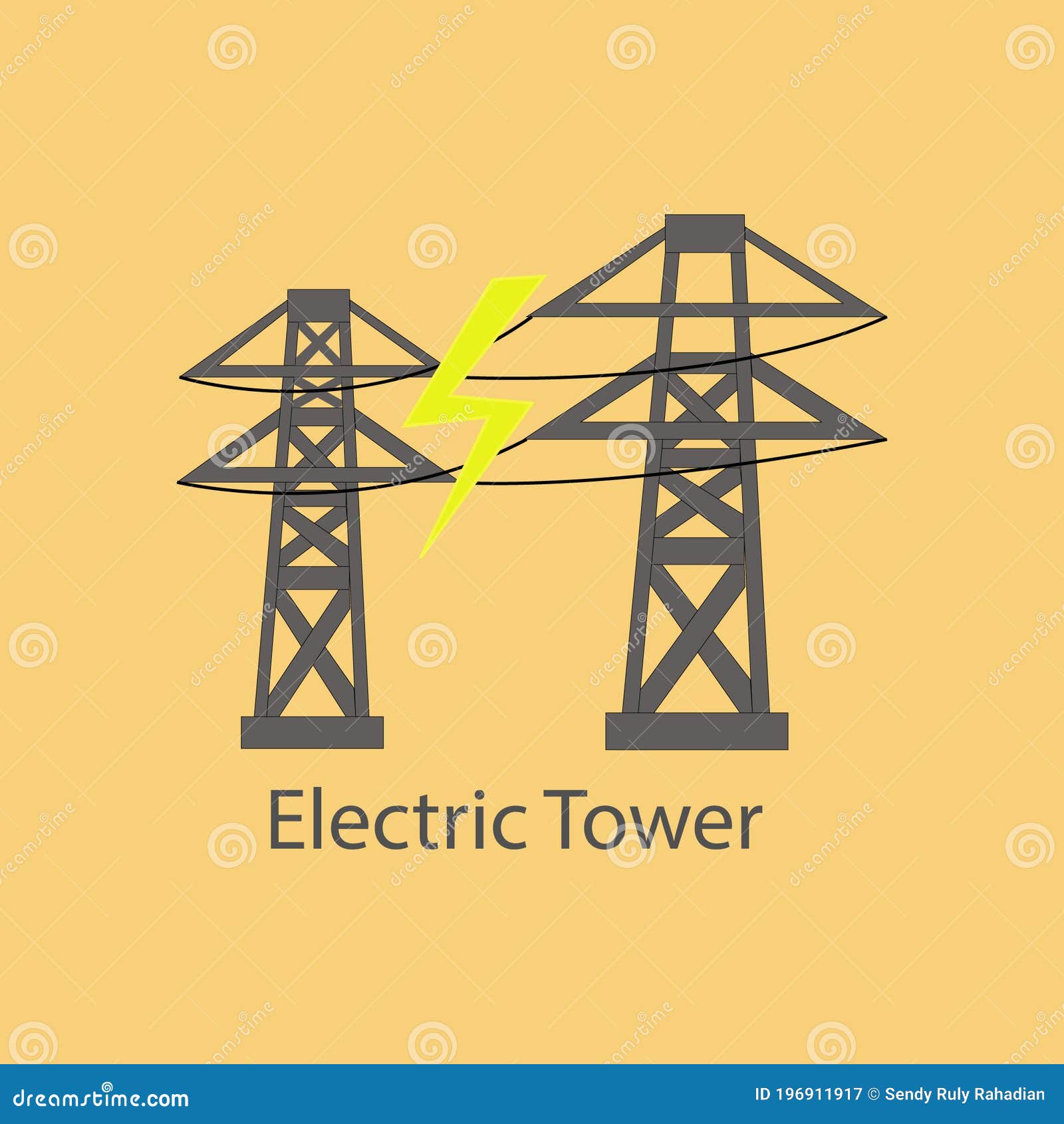 Ikon Electrical Tower, Vector Ilustration Stock Vector - Illustration ...