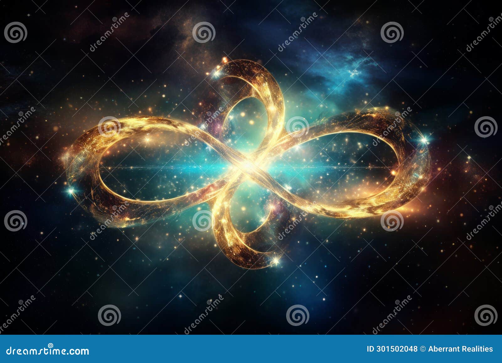 The Symbol of Infinity in the Center of the Galaxy Stock Illustration ...