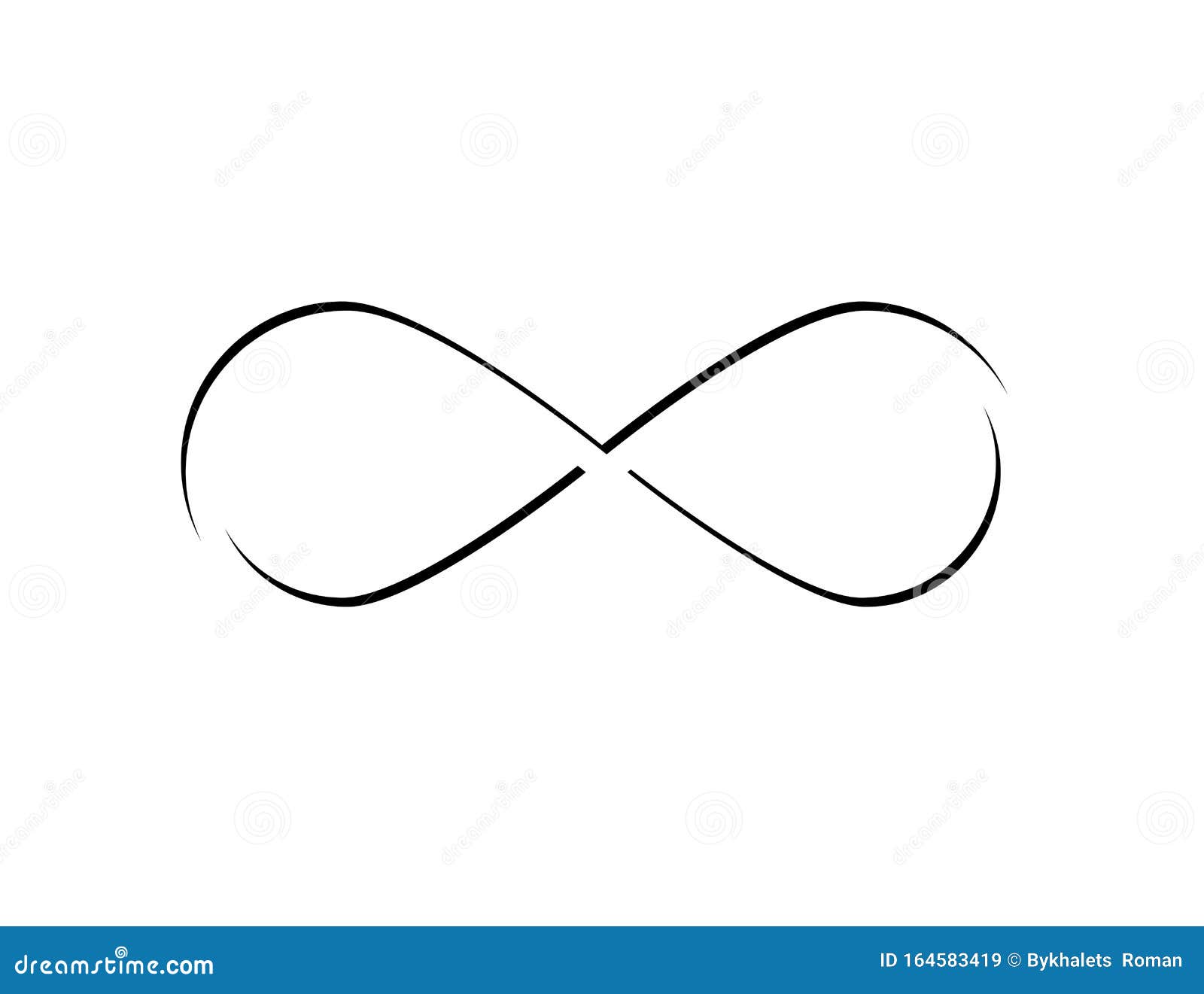 Symbol of Infinity. Isolated Line Geometric Element on White Background ...