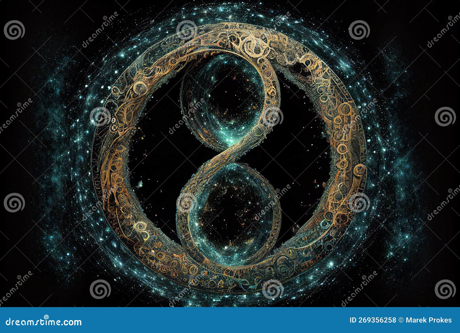 Symbol of Infinity in Space. Generative Ai Stock Illustration ...
