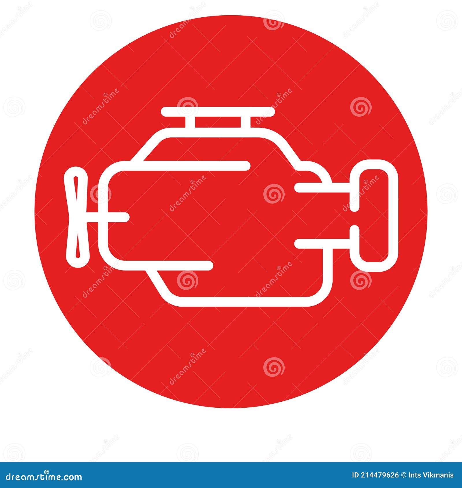Symbol of Internal Combustion Engine Simple Thin Line Vector Stock ...