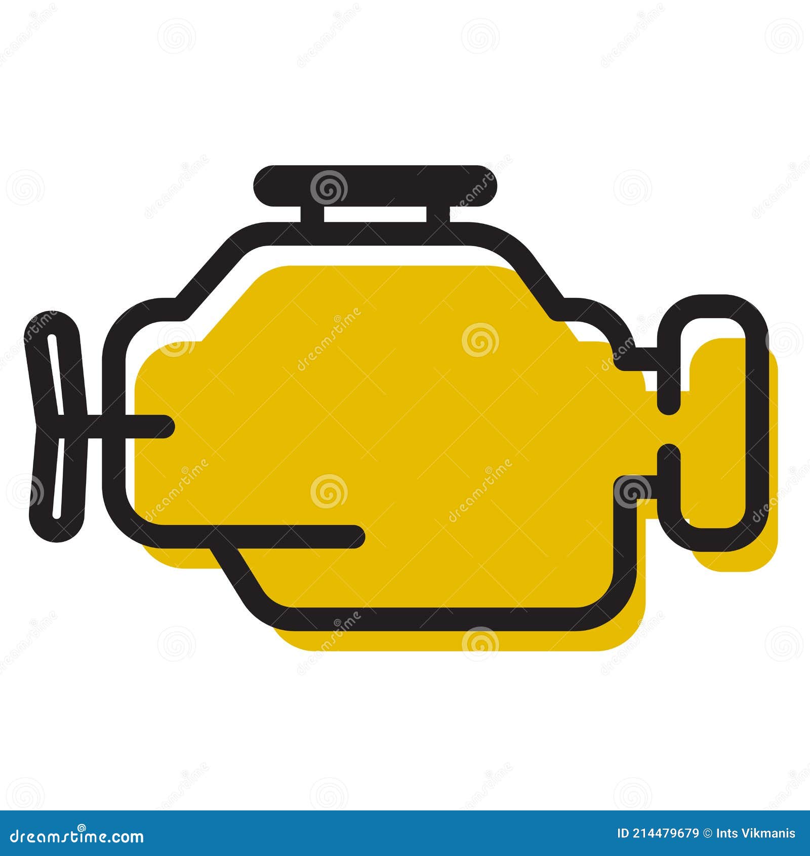 Symbol of Internal Combustion Engine Simple Thin Line Vector Stock ...