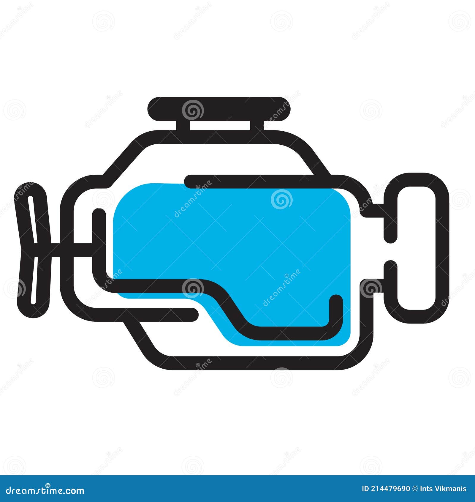 Symbol of Internal Combustion Engine Simple Thin Line Vector Stock ...
