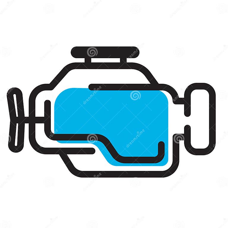 Symbol of Internal Combustion Engine Simple Thin Line Vector Stock ...