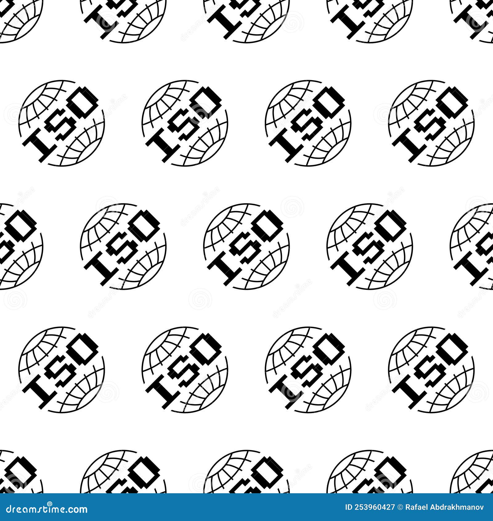 Symbol of the International Organization for Standardization. ISO Sign ...