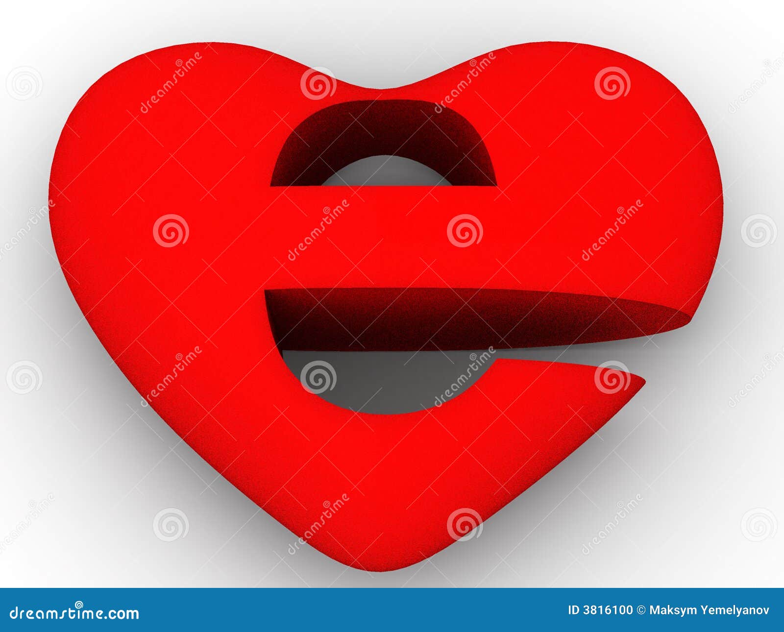 Symbol of Internet As Heart Stock Illustration - Illustration of email ...