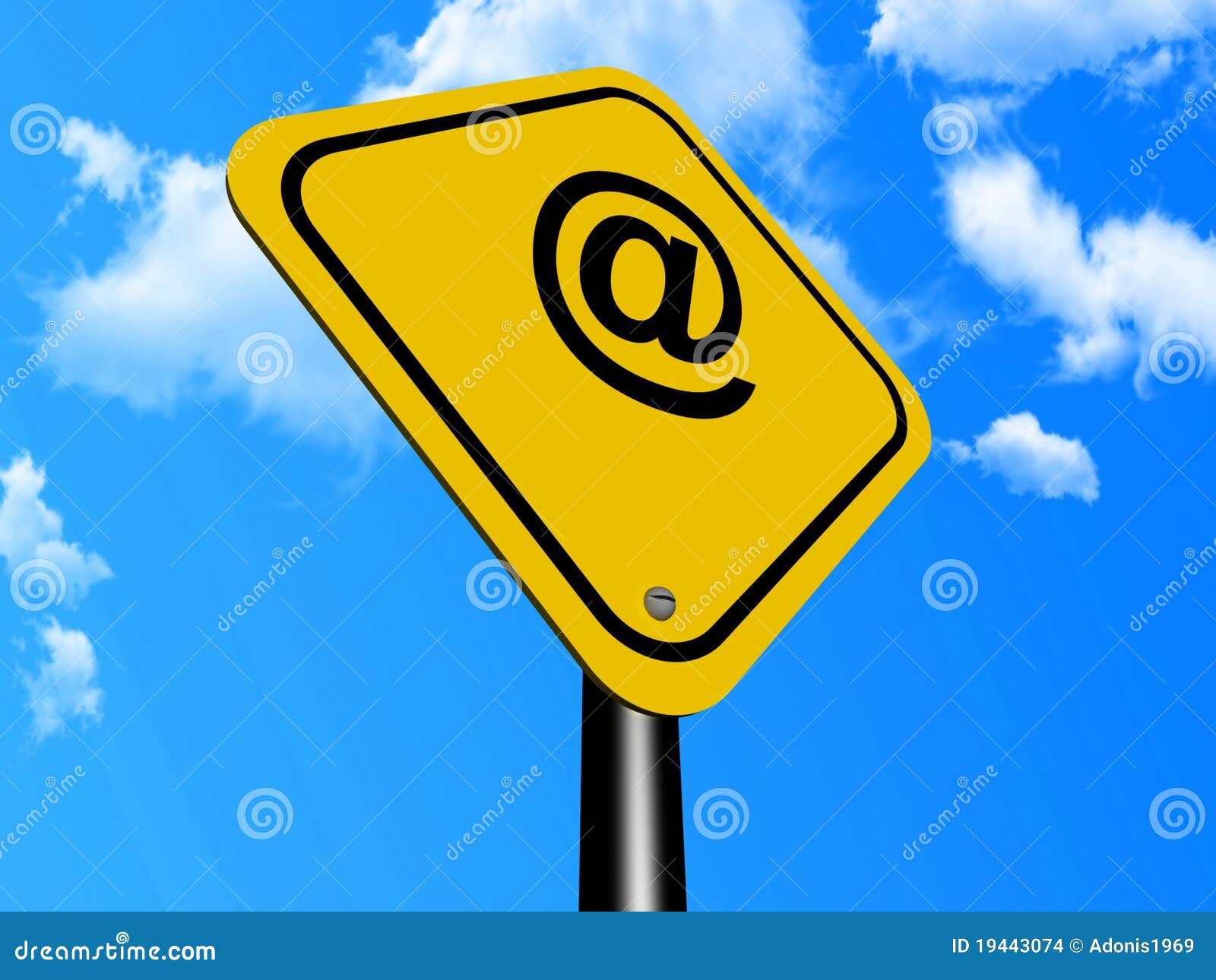 Internet Email Icon On Gray Vintage Background. Vector Illustration ...