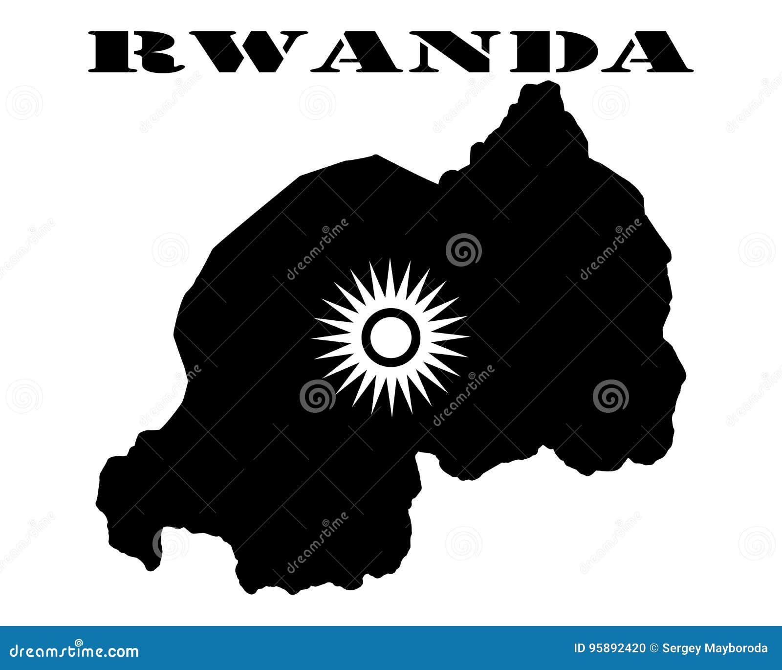 Symbol Of Isle Of Rwanda And Map Vector Illustration | CartoonDealer ...