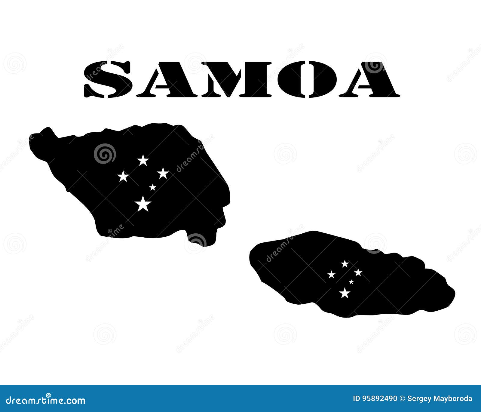 Symbol of Isle of Samoa and Map Stock Vector - Illustration of earth ...